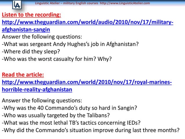 Military patrol radio communication English speaking exercises | PPTX