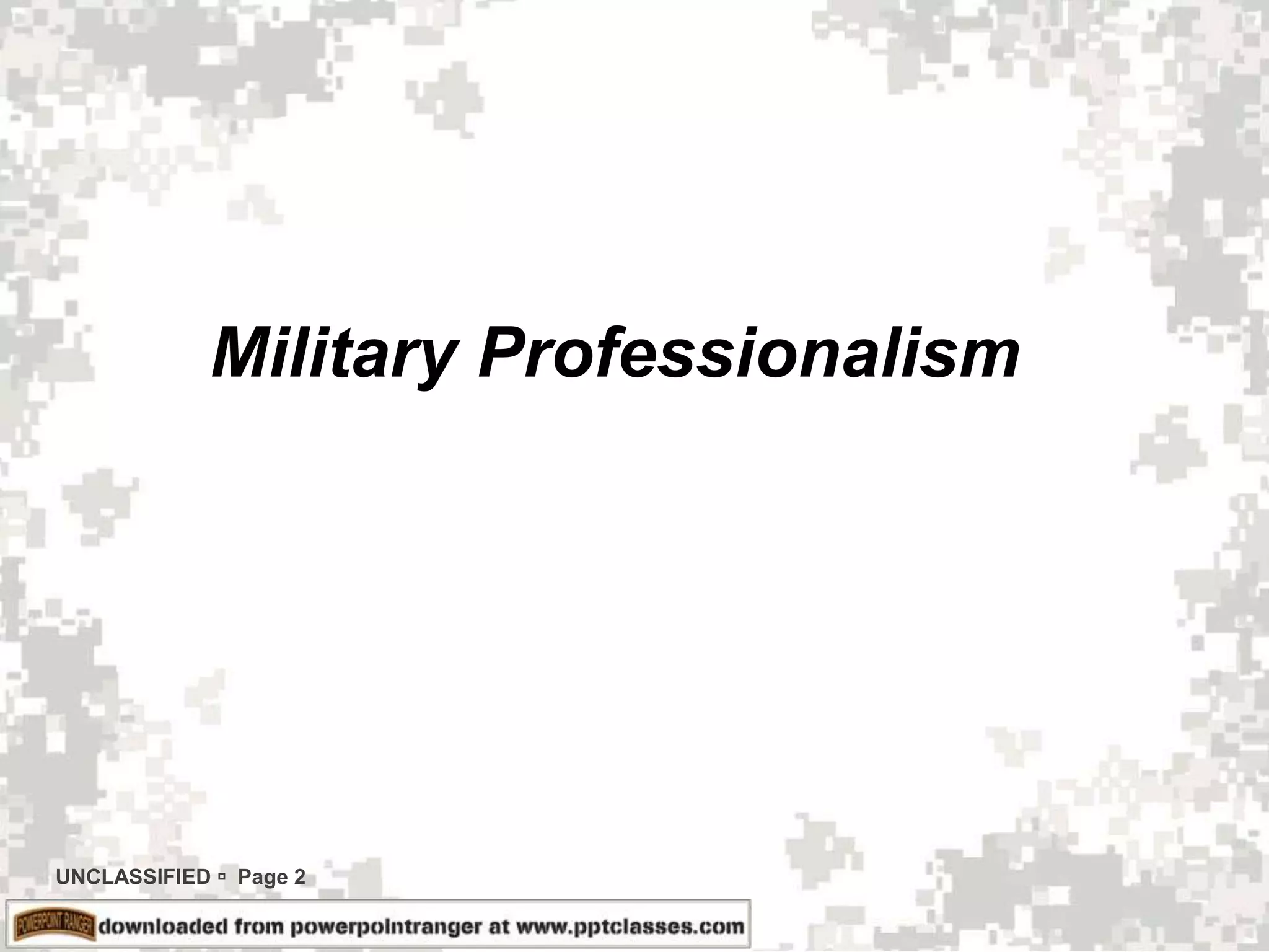 Military Professionalism | PPTX