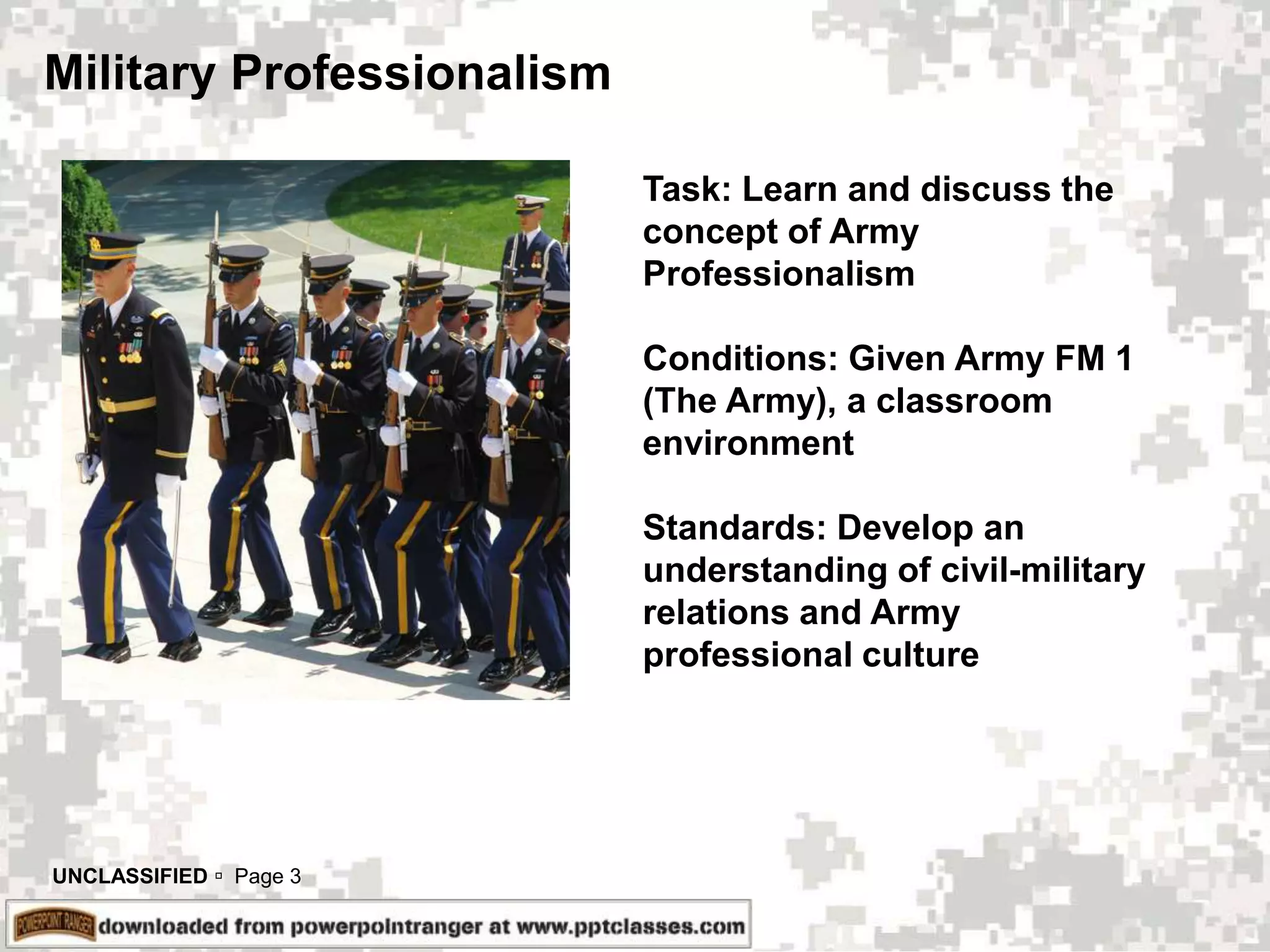 Military Professionalism | PPTX