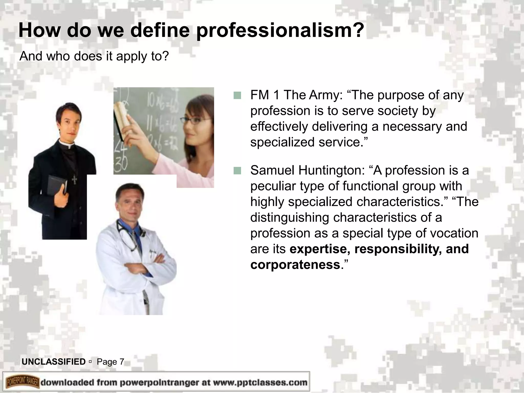 Military Professionalism | PPTX