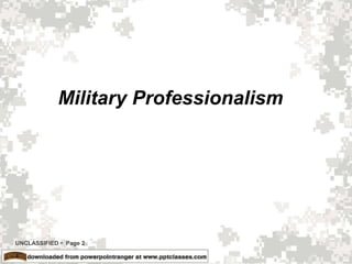 Military Professionalism | PPTX