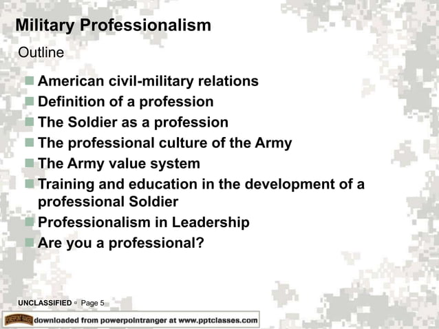 Military Professionalism | PPTX | Careers