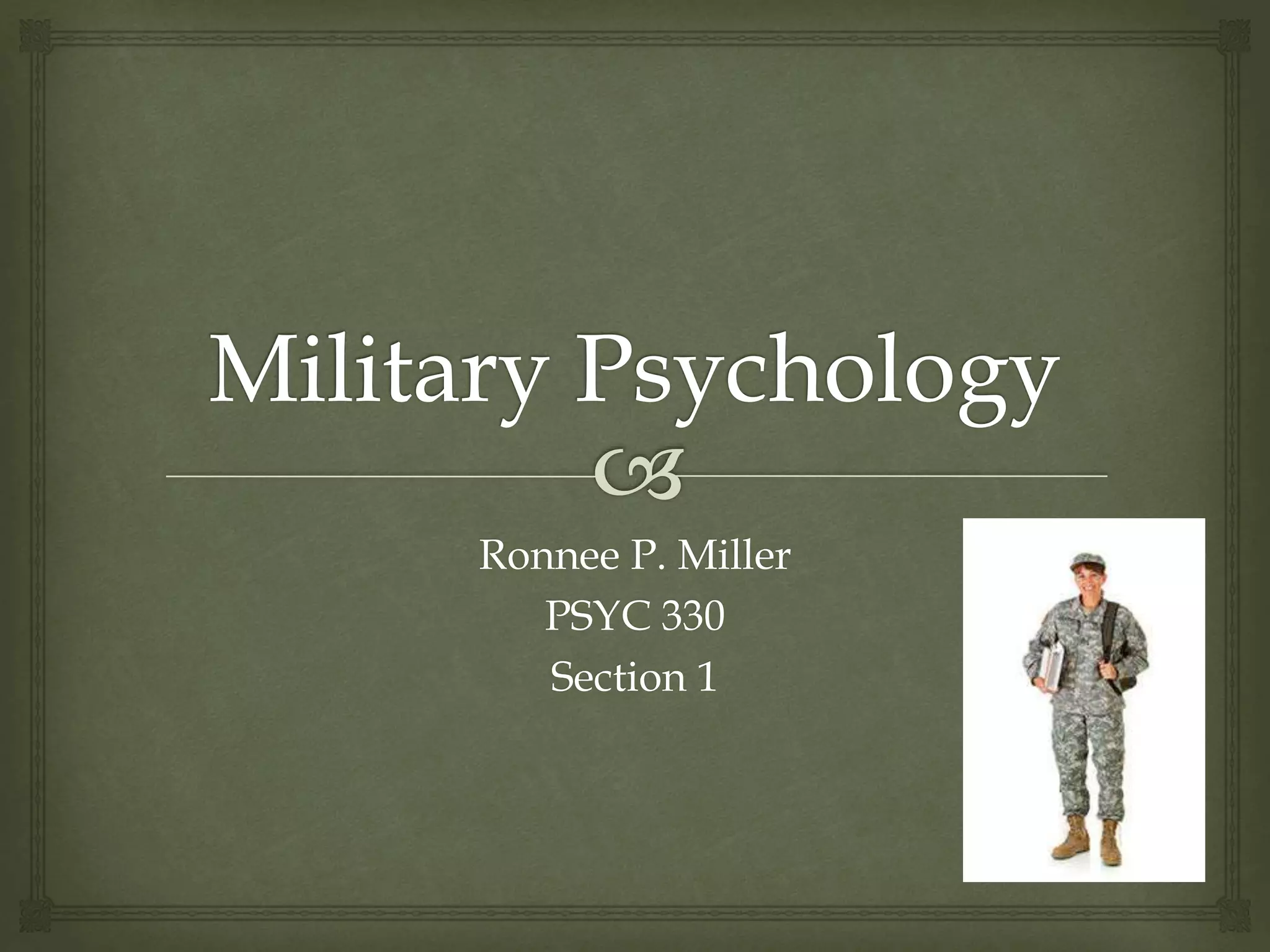 Military psychology | PPTX