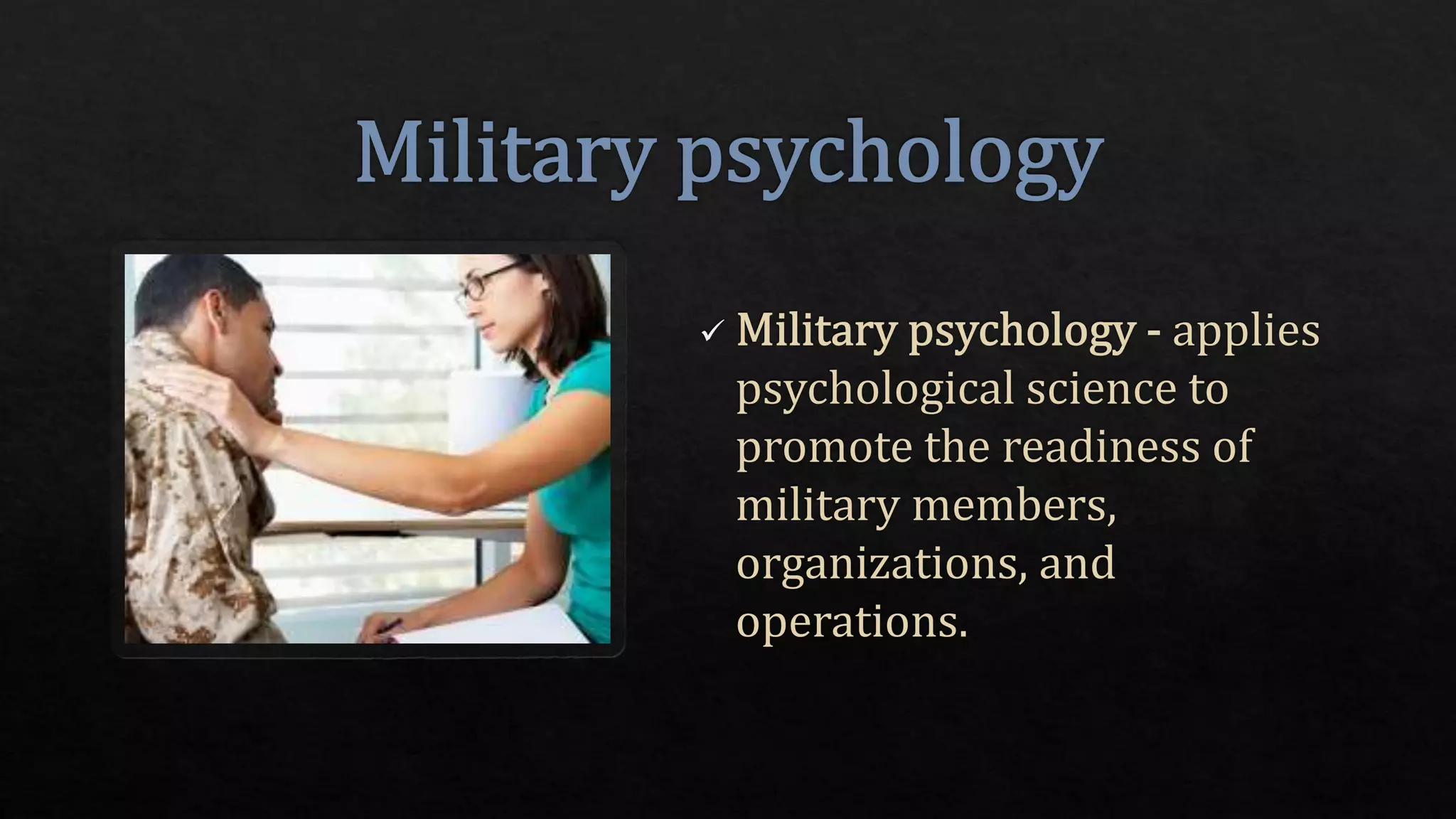 Military psychology | PPTX