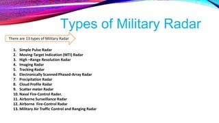 Military radar and satellite switching | PPT