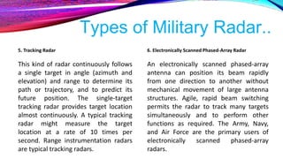 Military radar and satellite switching | PPT