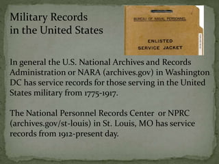 Military records | PPTX