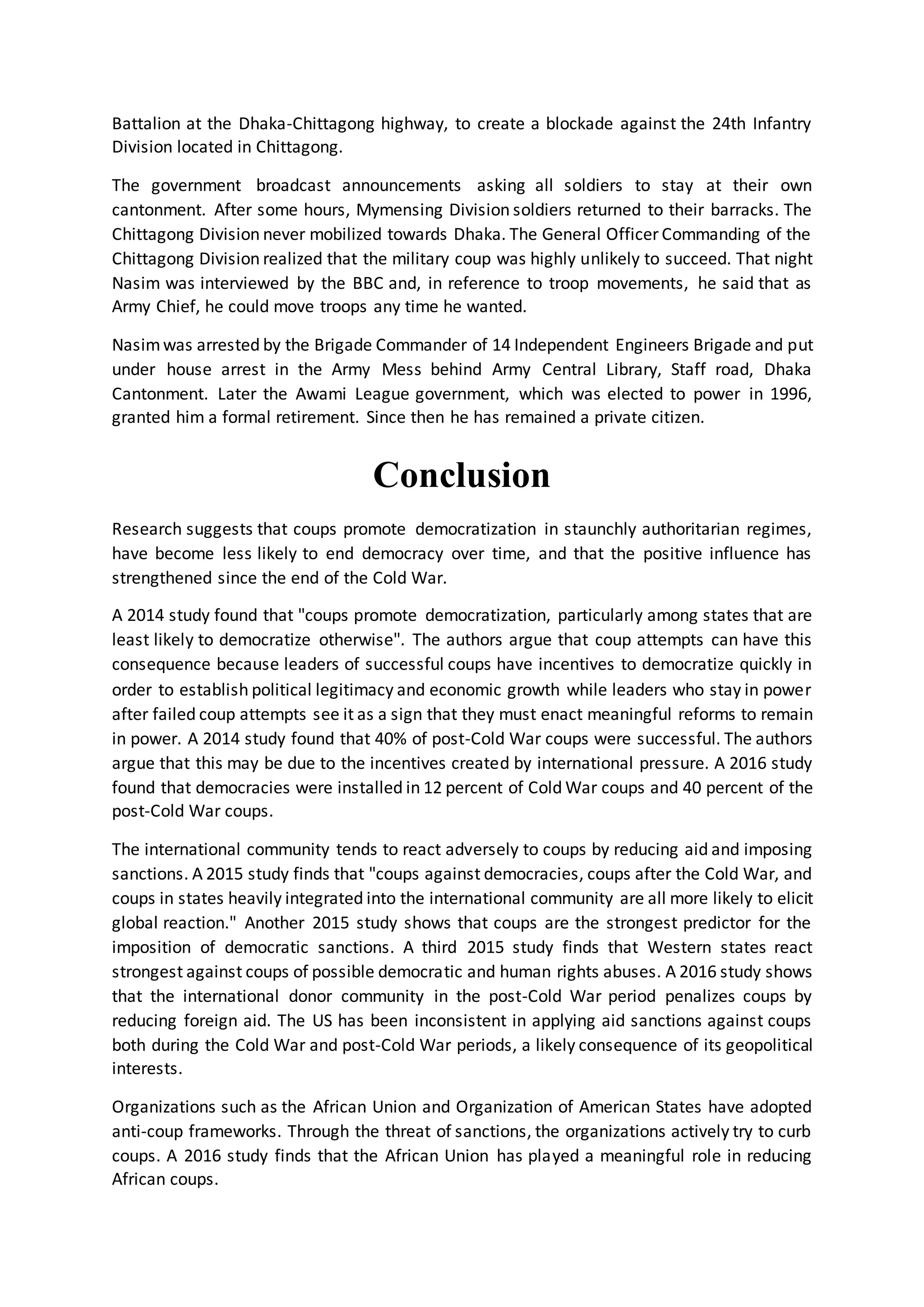 Military rules in bangladesh (1975 1990) | DOCX