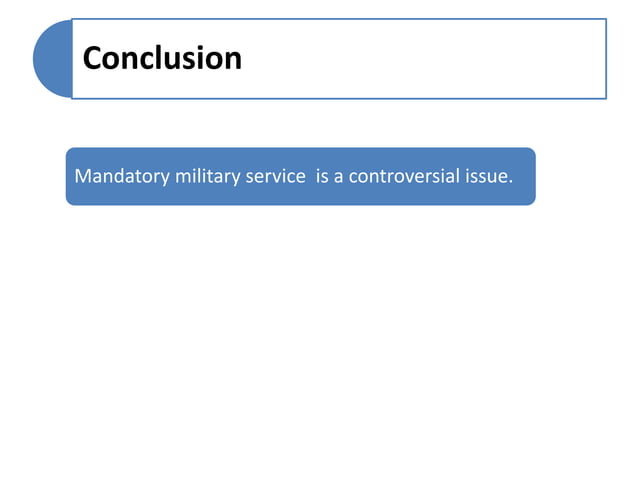 Military service should be obligatory(mendatory) | PPT