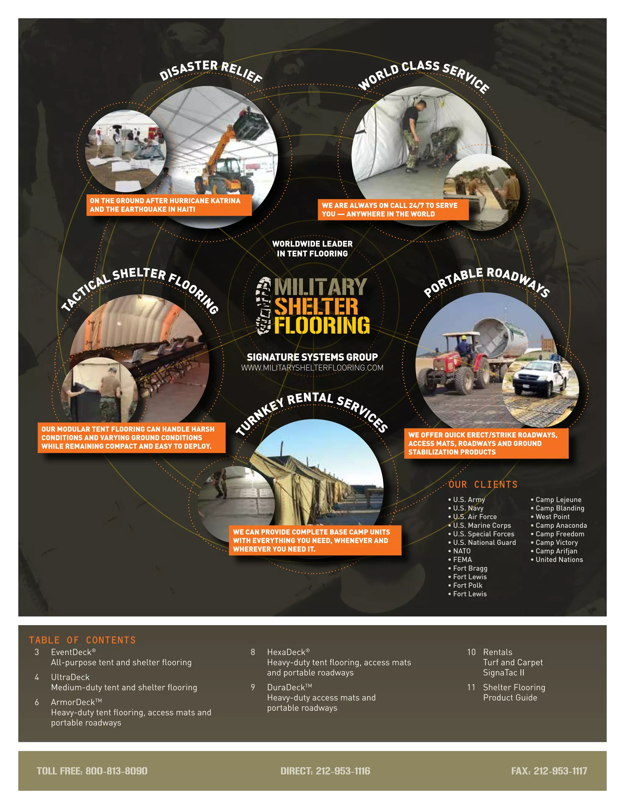 Military shelter flooring brochure 2014 | PDF