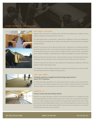 Military shelter flooring brochure 2014 | PDF