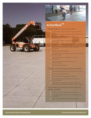 Military shelter flooring brochure 2014 | PDF