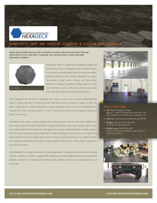 Military shelter flooring brochure 2014 | PDF