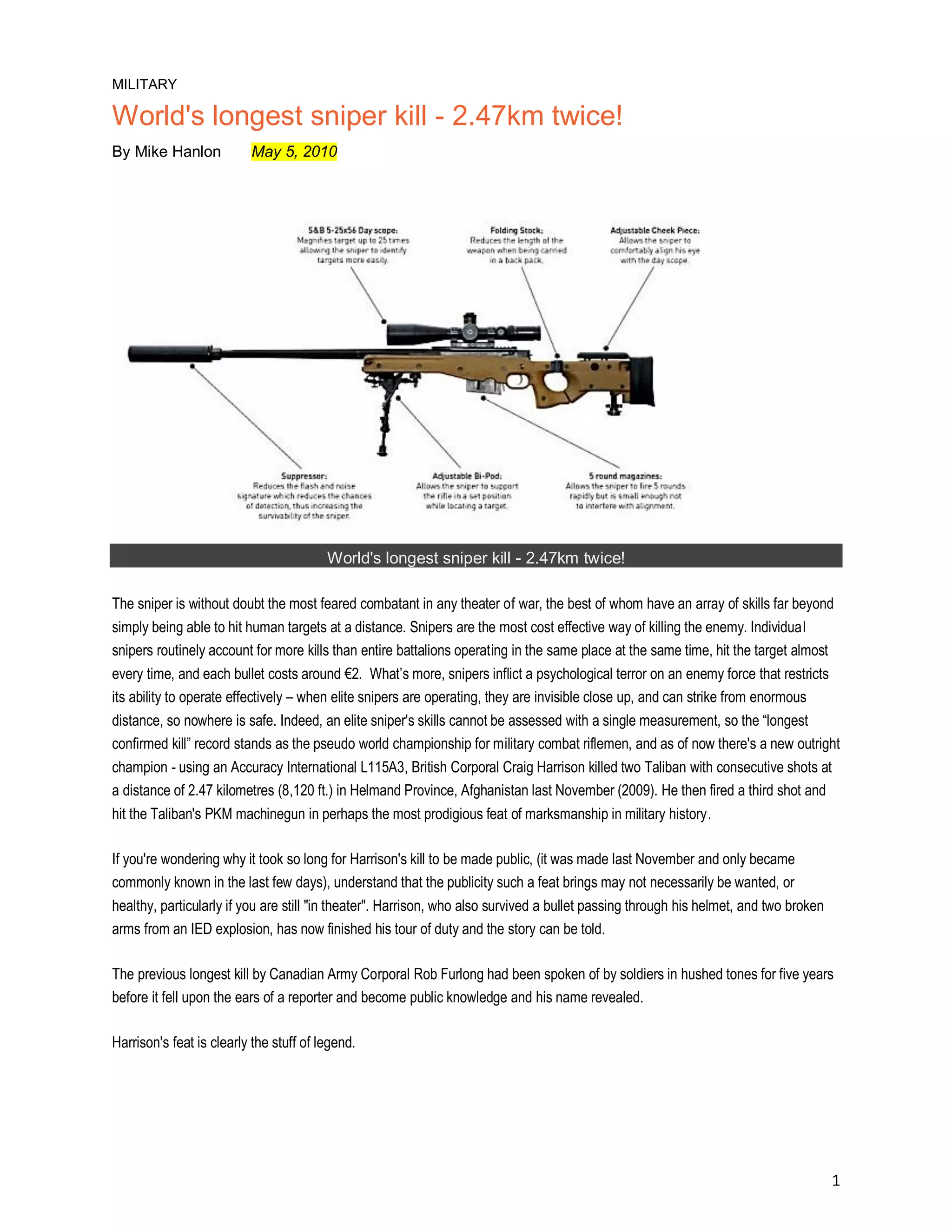 Militarysniperlongestshot | PDF