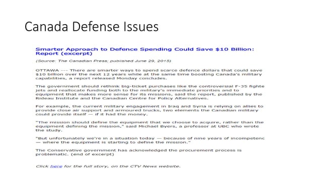 Military spending for canada | PPT