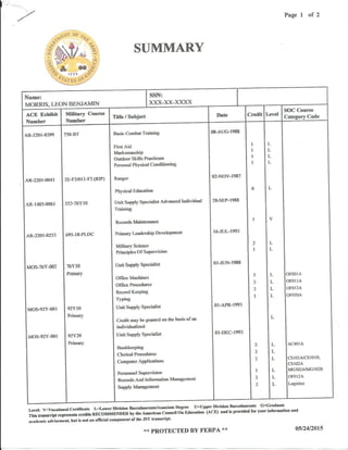 Military training records | PDF