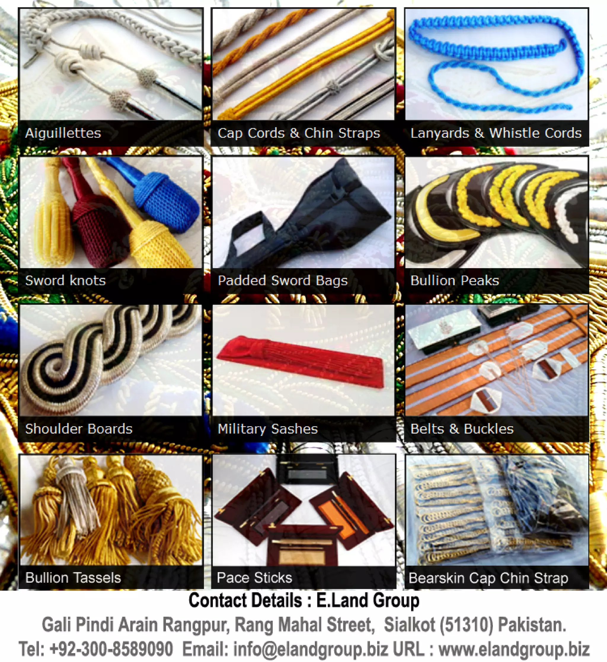 Military uniform accessories sword knot, lanyard, tassels, supplier | PDF