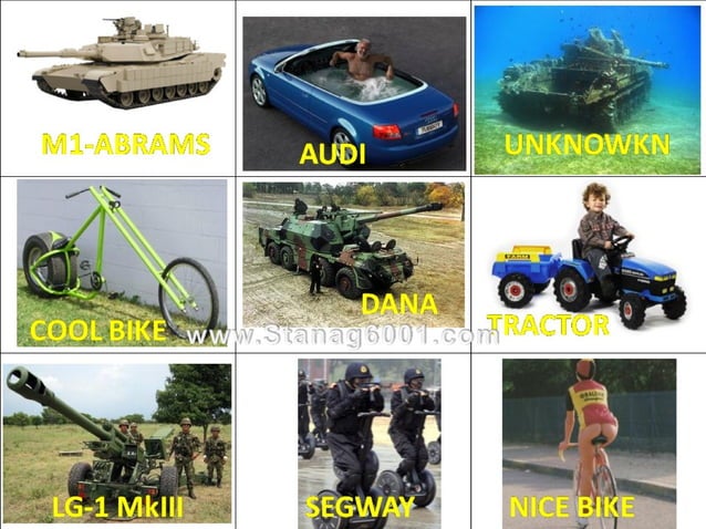 Military vehicles - vocabulary exercises