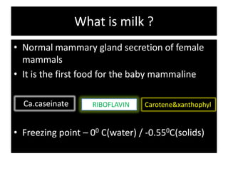analysis of milk | PPTX