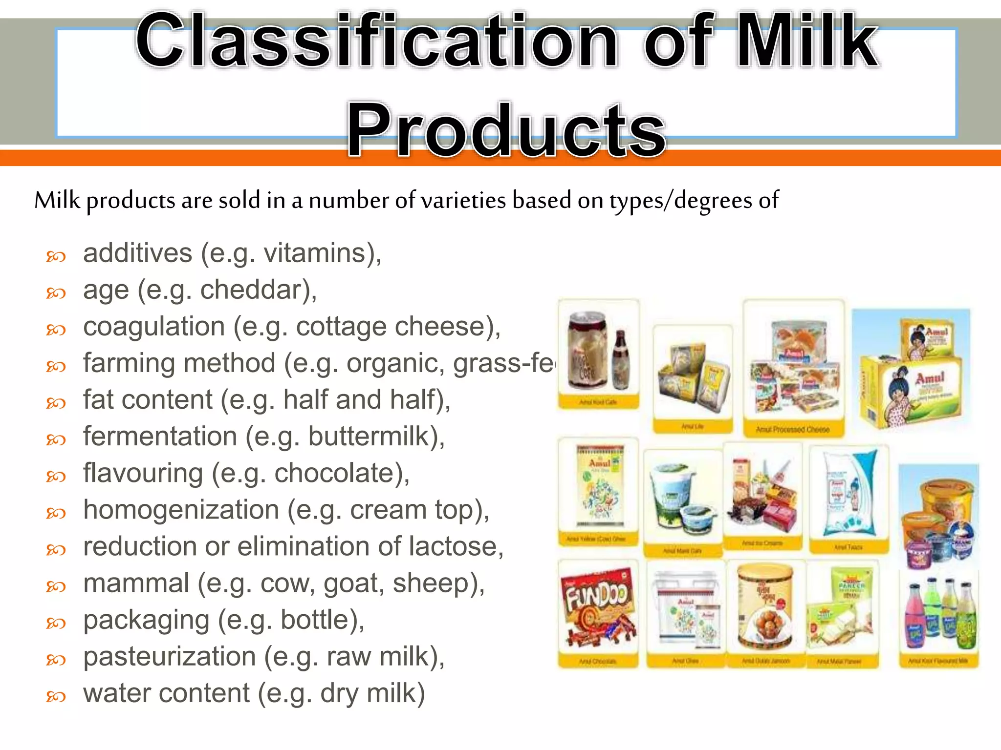 Milk and milk products | PPTX | Chemistry | Science