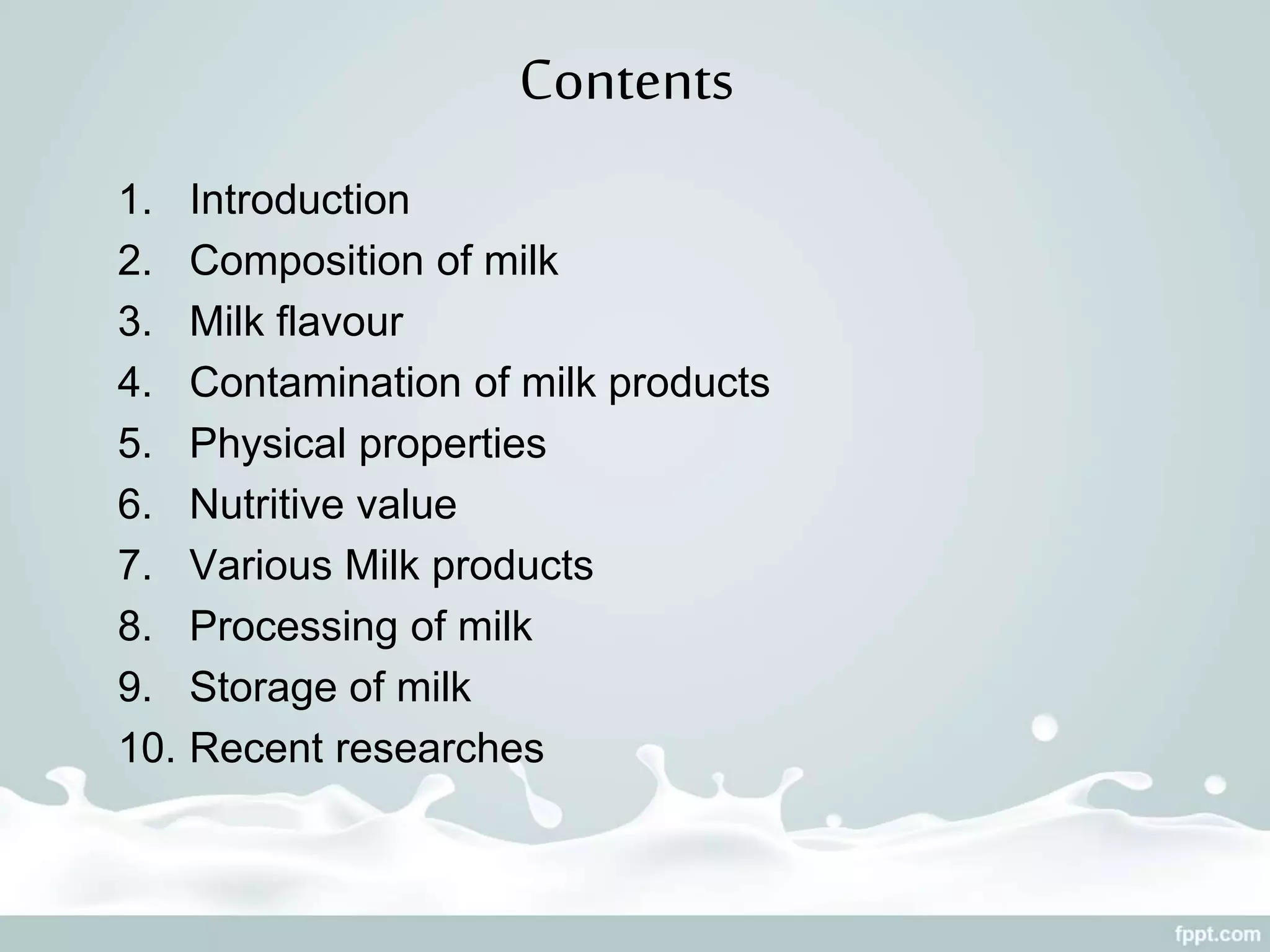 Milk and milk products | PPTX