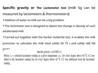Milk test for identification of pathological organism | PPT