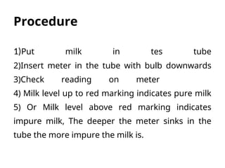 Milk test for identification of pathological organism | PPT