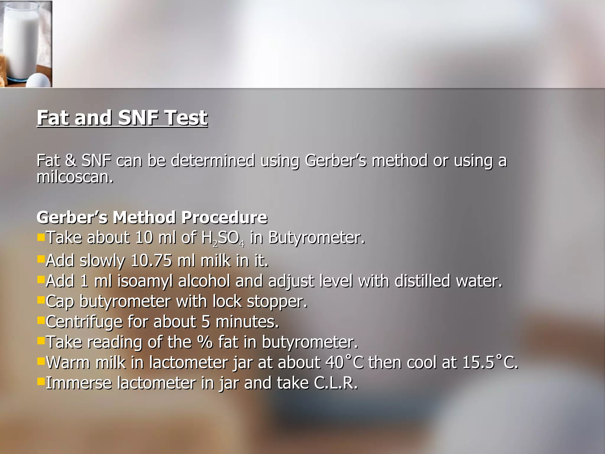 Milk Analysis In Verka | PPT
