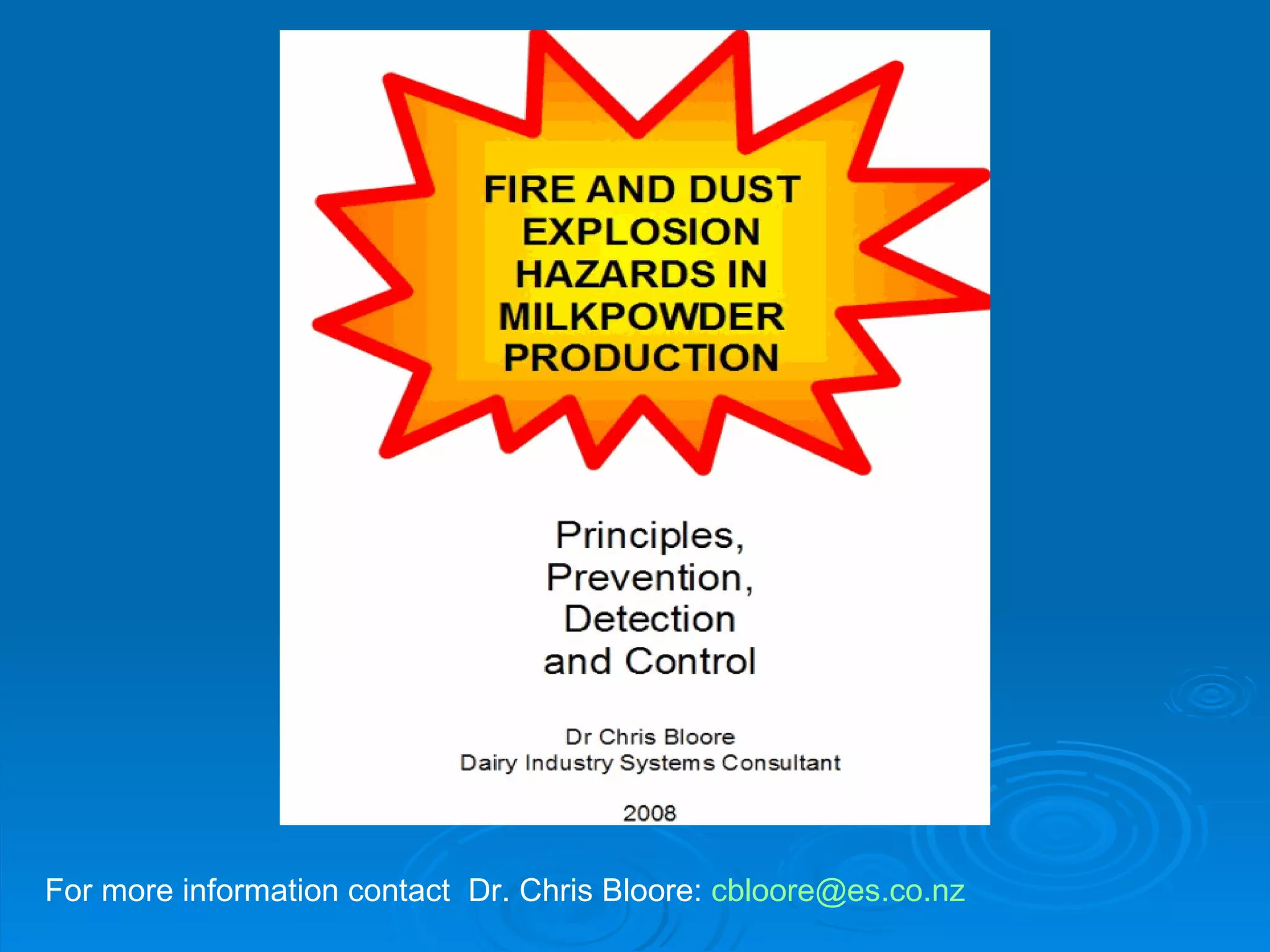 Milk Powder Combustible Dust Hazards | PPT
