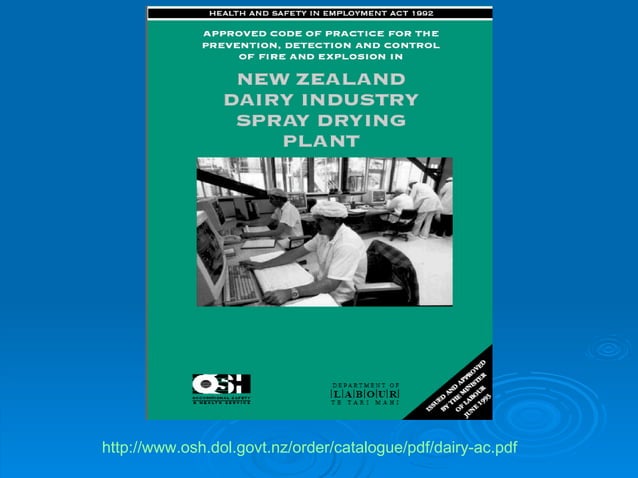 Milk Powder Combustible Dust Hazards | PPT | Agriculture | Industries