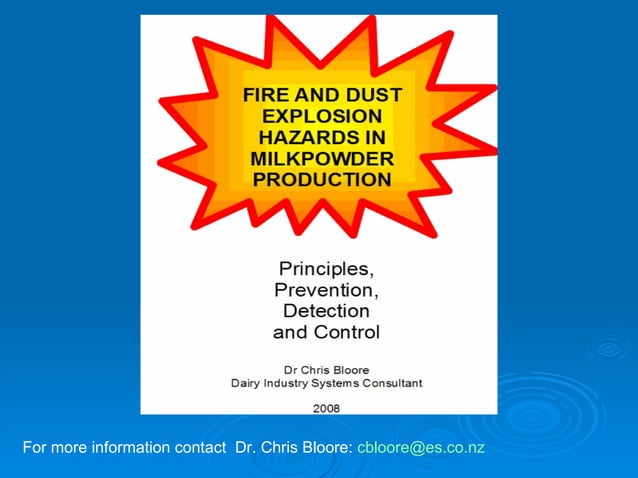 Milk Powder Combustible Dust Hazards | PPT | Agriculture | Industries