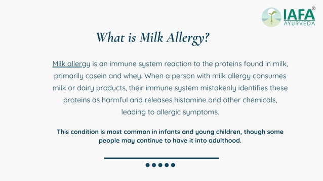 Milk Allergy: Causes, Symptoms & Management | PPT