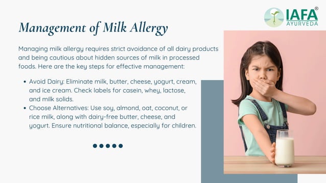 Milk Allergy: Causes, Symptoms & Management | PPT