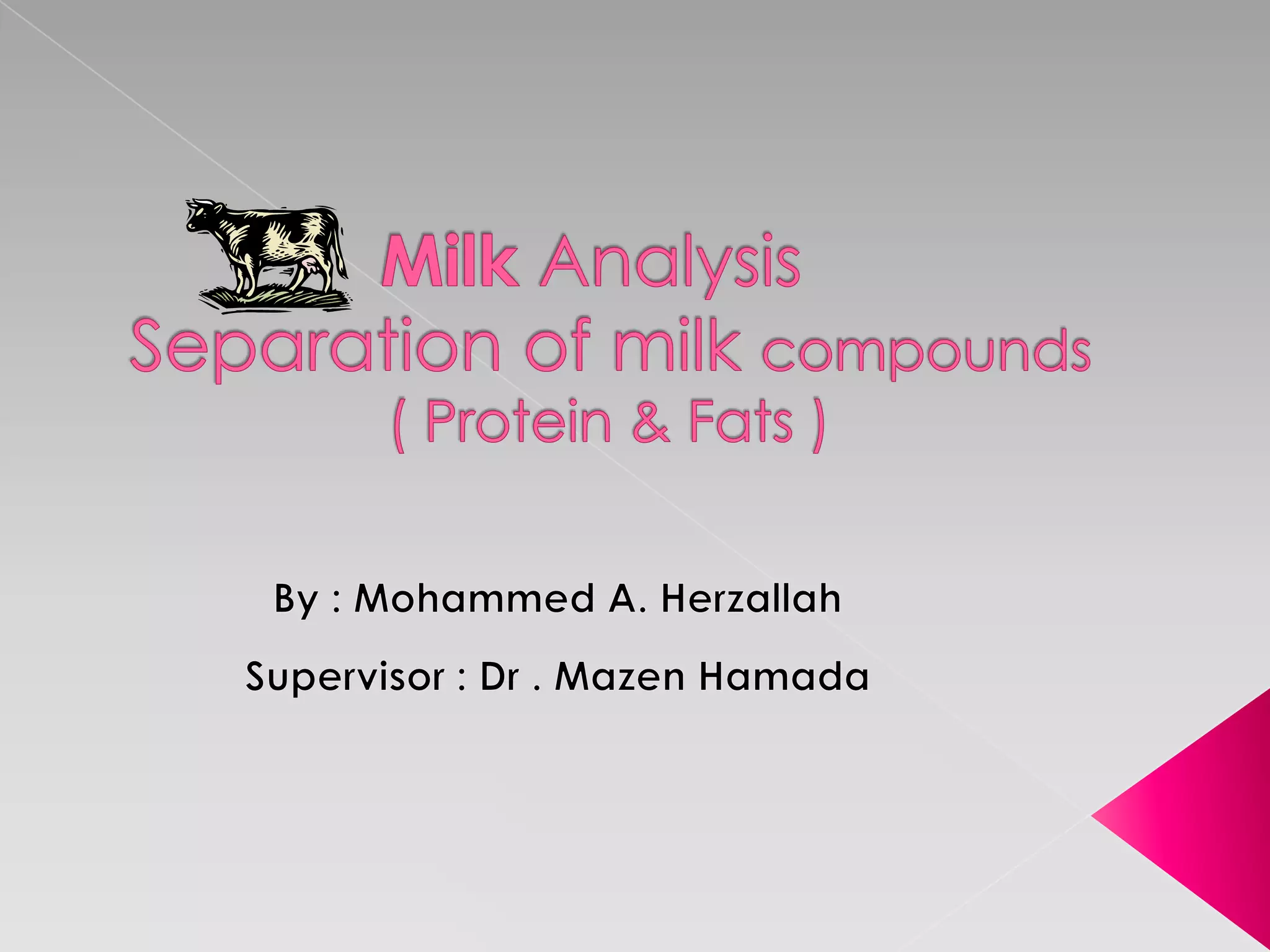 Milk analysis | PPTX