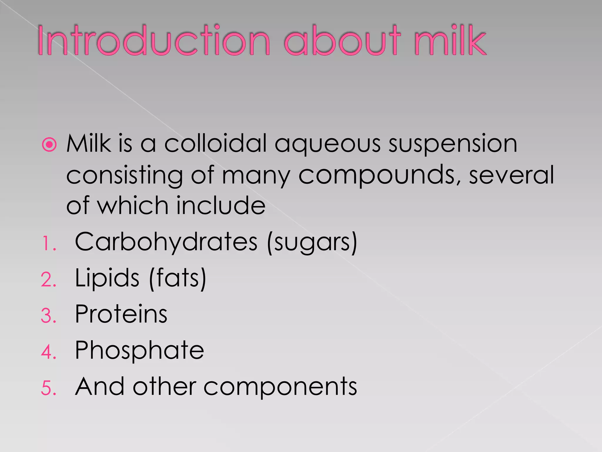 Milk analysis | PPTX