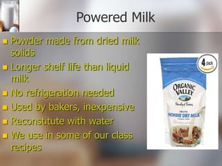 Milk and dairy foods | PPTX
