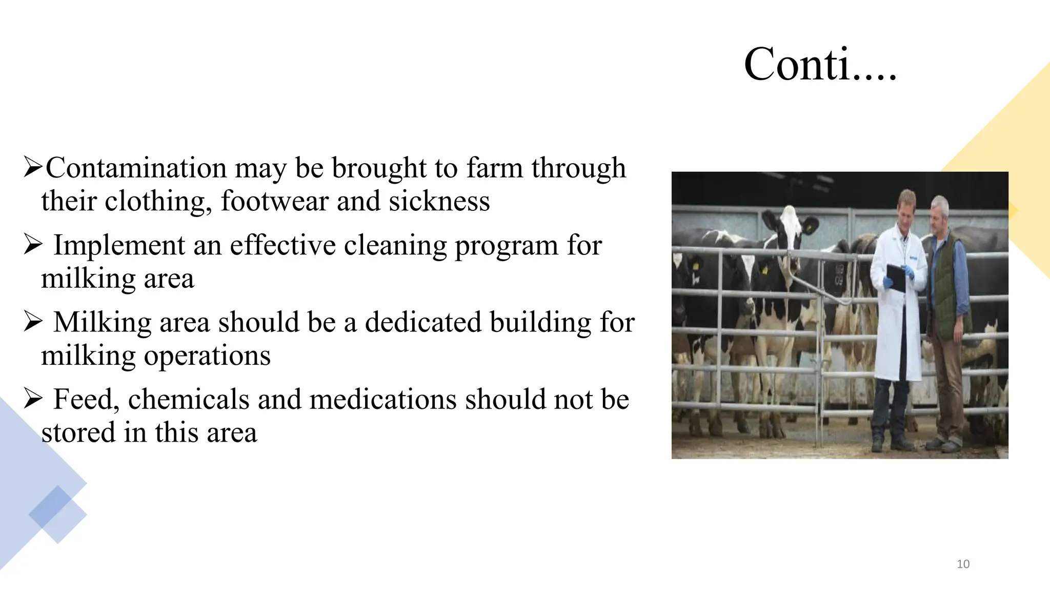 management practices for good milk hygiene | PPTX