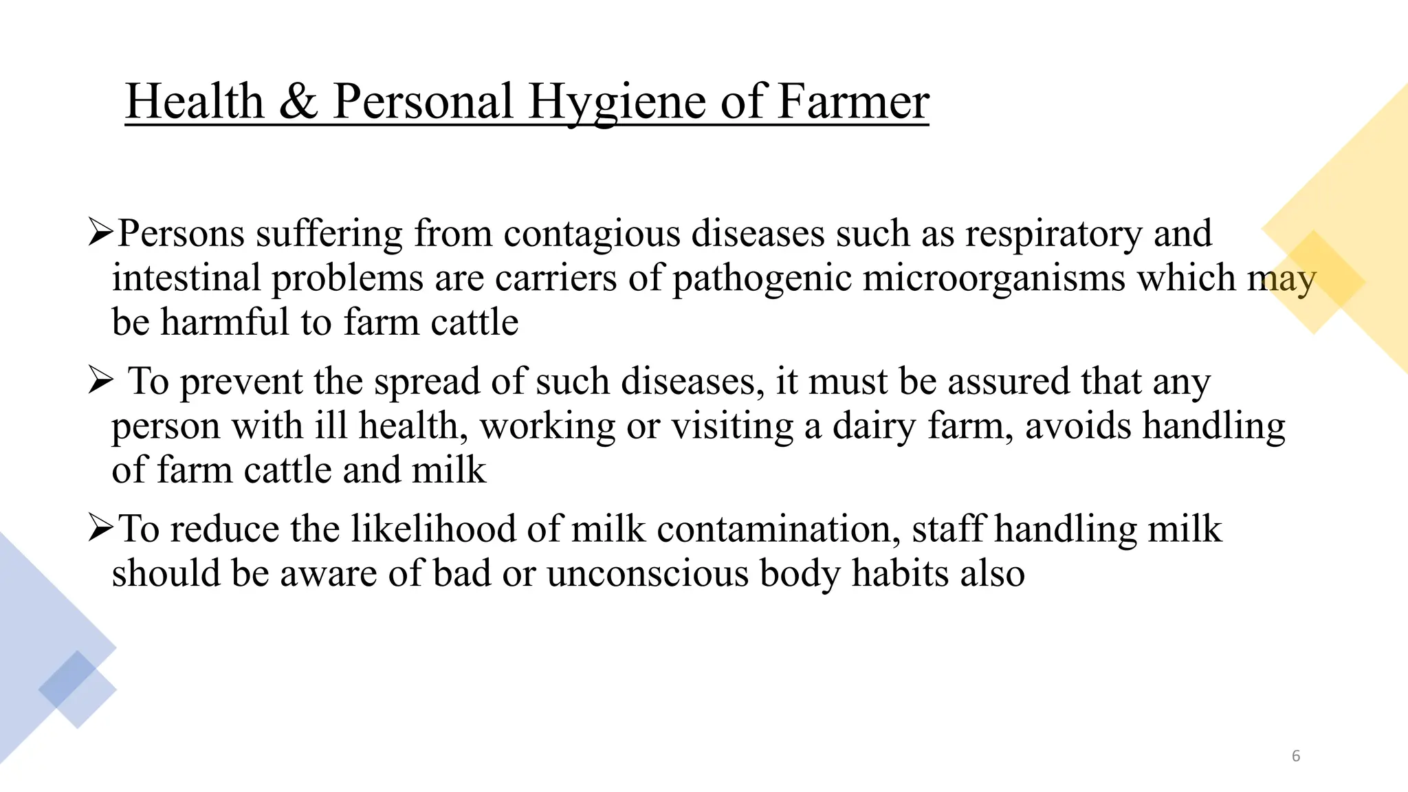 management practices for good milk hygiene | PPTX