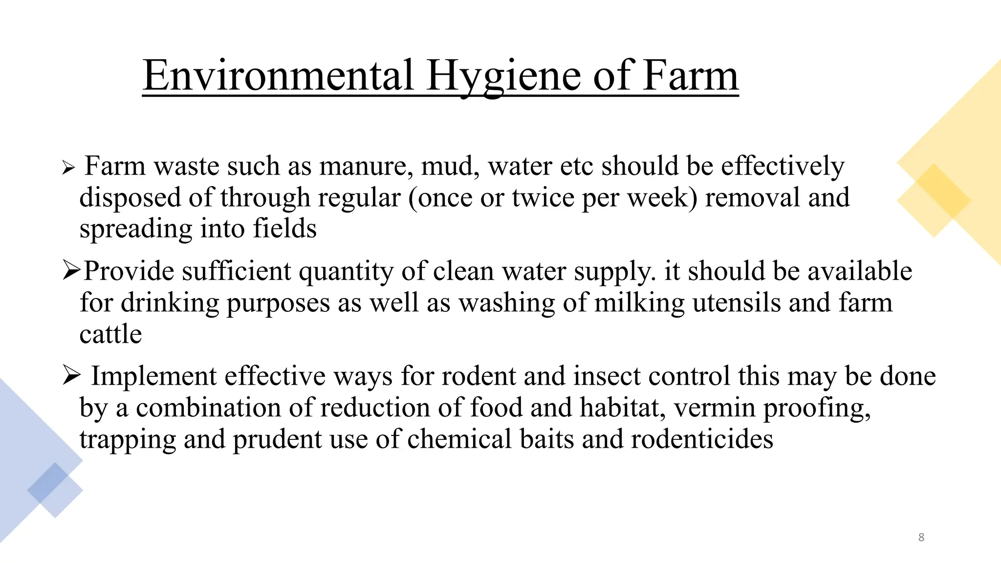 management practices for good milk hygiene | PPTX