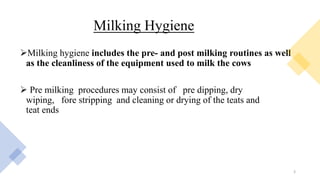 management practices for good milk hygiene | PPTX