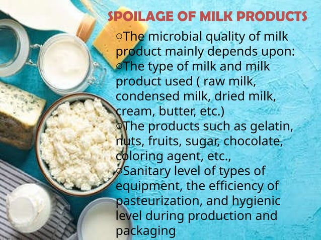 MILK AND MILK PRODUCTS- source, contamination, spoilage and prevention ...