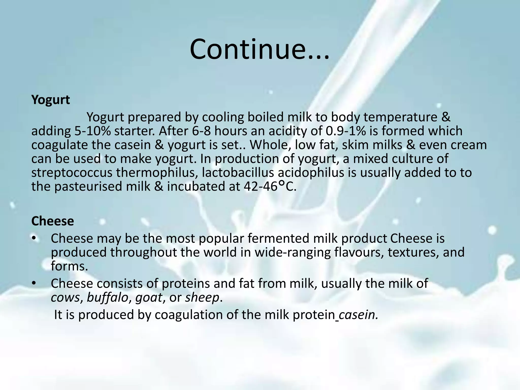 Milk and milk products | PPTX