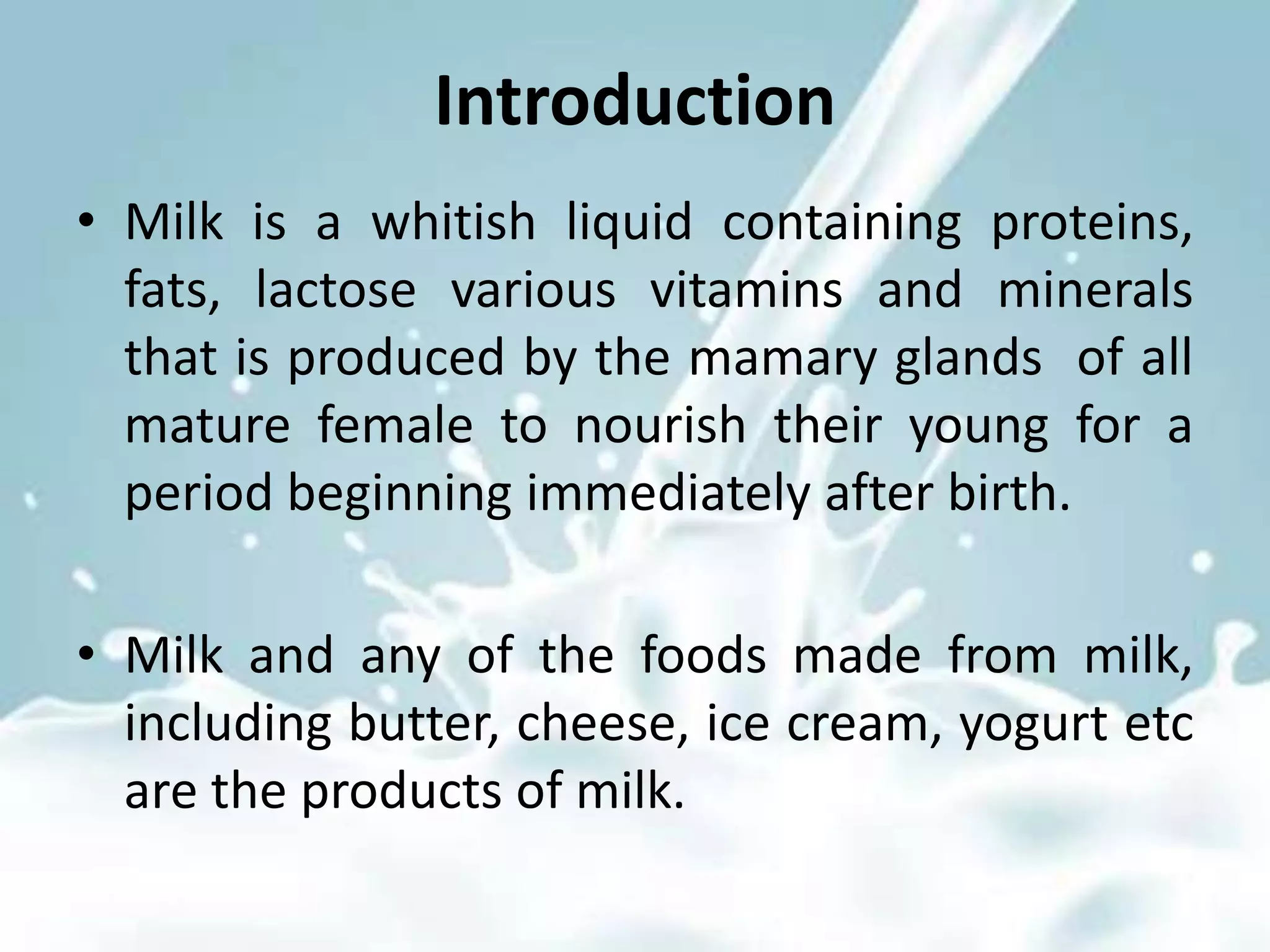 Milk and milk products | PPTX