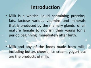 Milk and milk products | PPTX