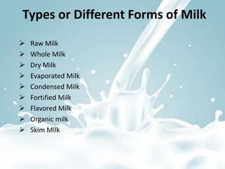 Milk and milk products | PPTX