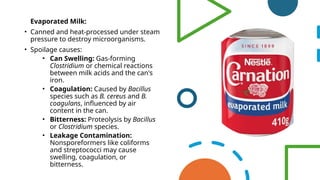 SPOILAGE OF MILK AND MILK PRODUCTS (FOOD MICROBIOLOGY) | PPT