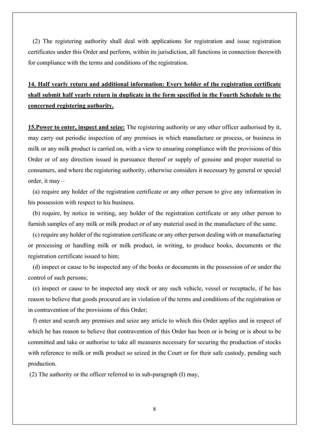 MILK AND MILK PRODUCTS ORDER (MMPO) | PDF