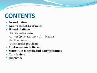 Milk : good / bad | PPTX