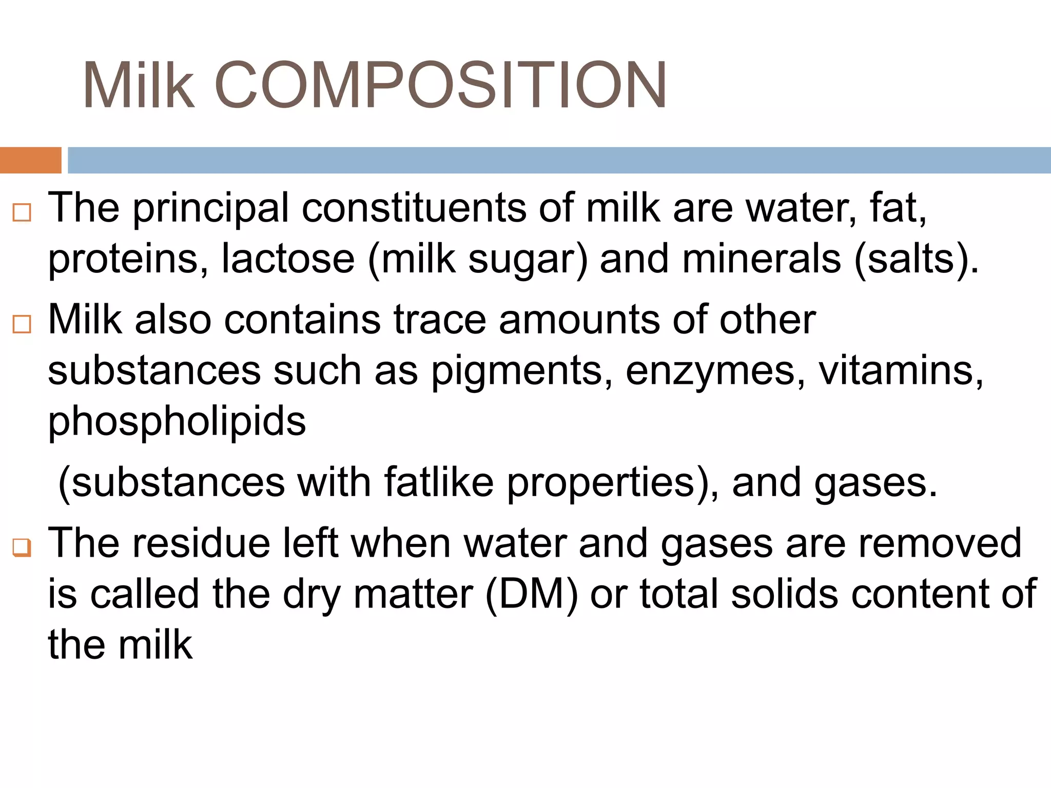 Milk COMPOSITION.ppt