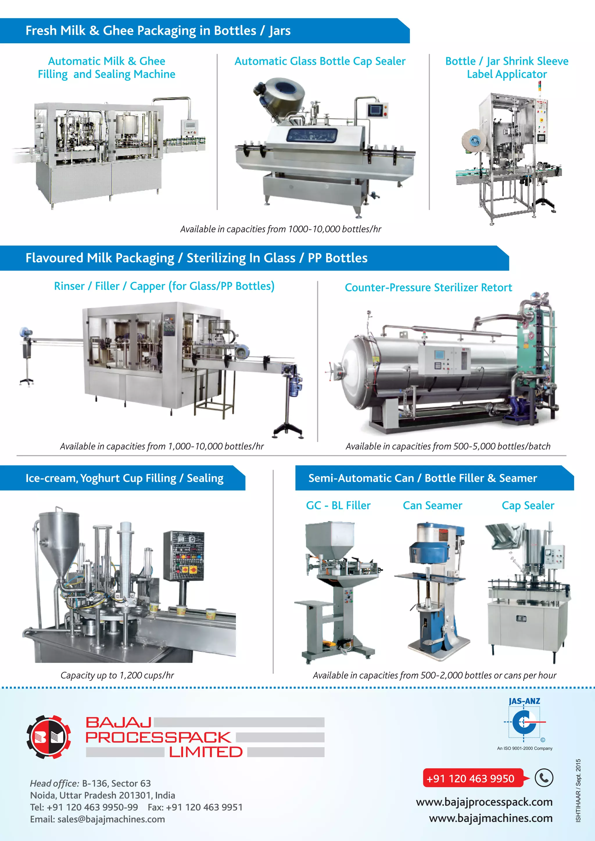 Bajaj Processpack Limited Provides Fresh Flavored Milk Processing Plant ...